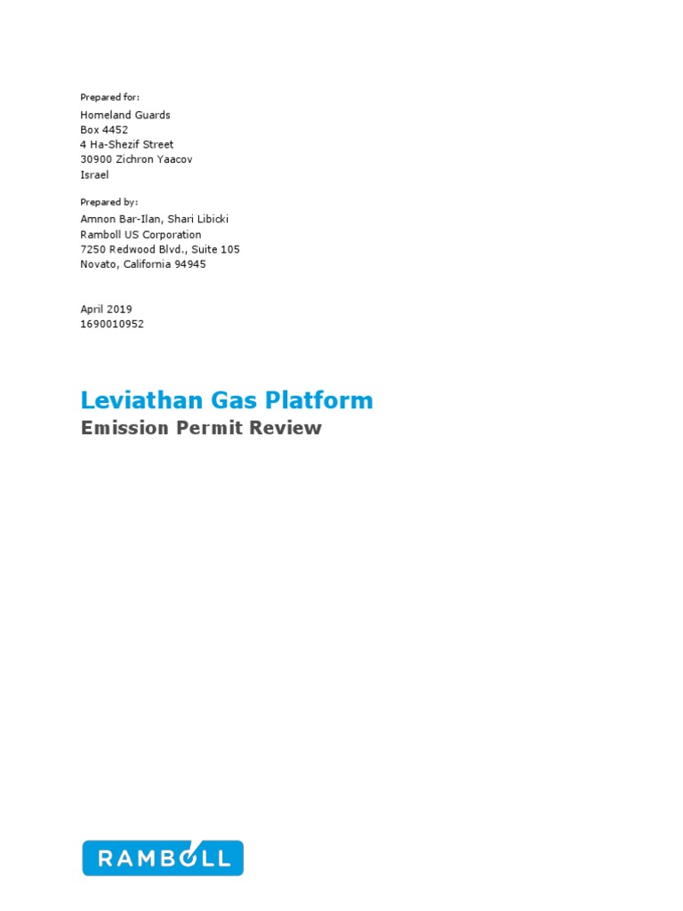 Leviathan Project Review Apr23 2019 | PDF | Air Pollution | Exhaust Gas