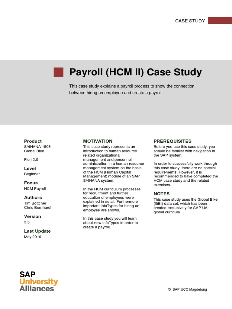 Case Study HCM2 en | PDF | Human Resource Management | Salary