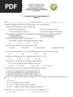 Diagnostic Test Grade 7 Math | PDF | Mathematics | Mathematical Concepts
