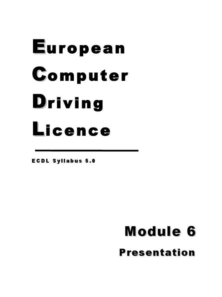 ECDL Module 6 Presentation | PDF | Letter Case | Computer File