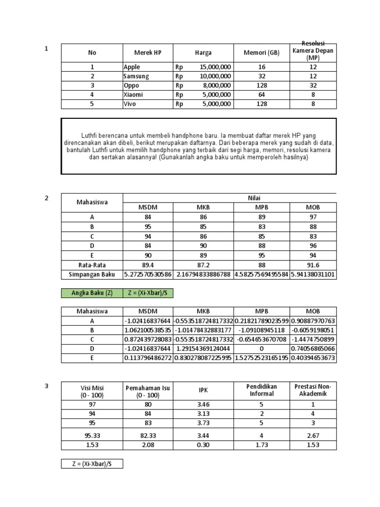 Latihan Statbis | PDF