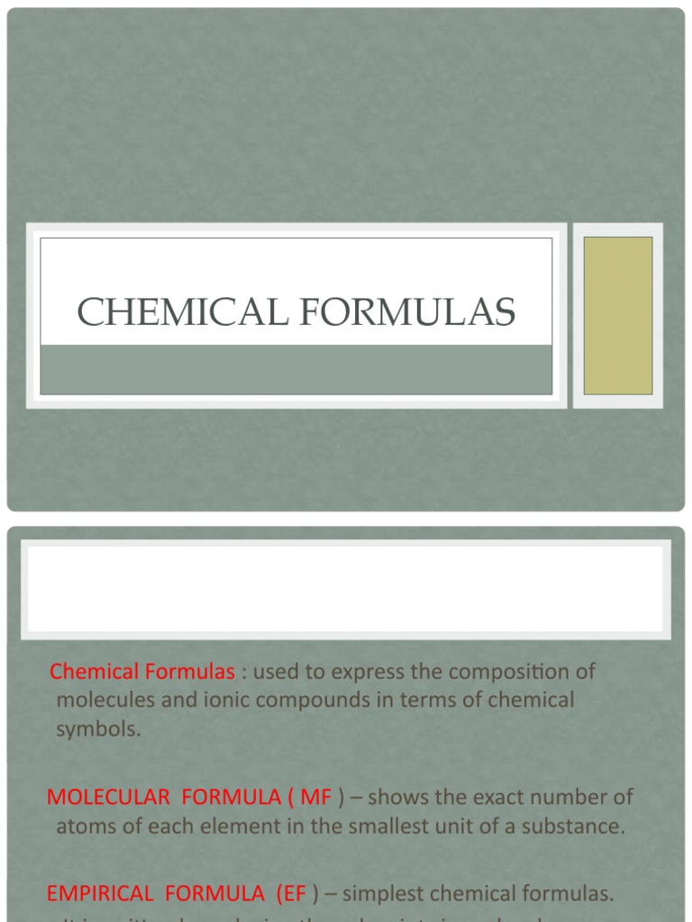 Chemical Formulas | PDF | Acid | Valence (Chemistry)