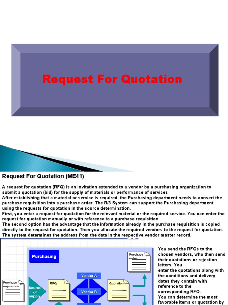 Request For Quotation | PDF | Business | Information Technology Management