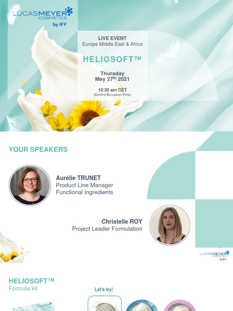 HELIOSOFT Presentation Webinar EMEA | PDF | Emulsion | Chemistry