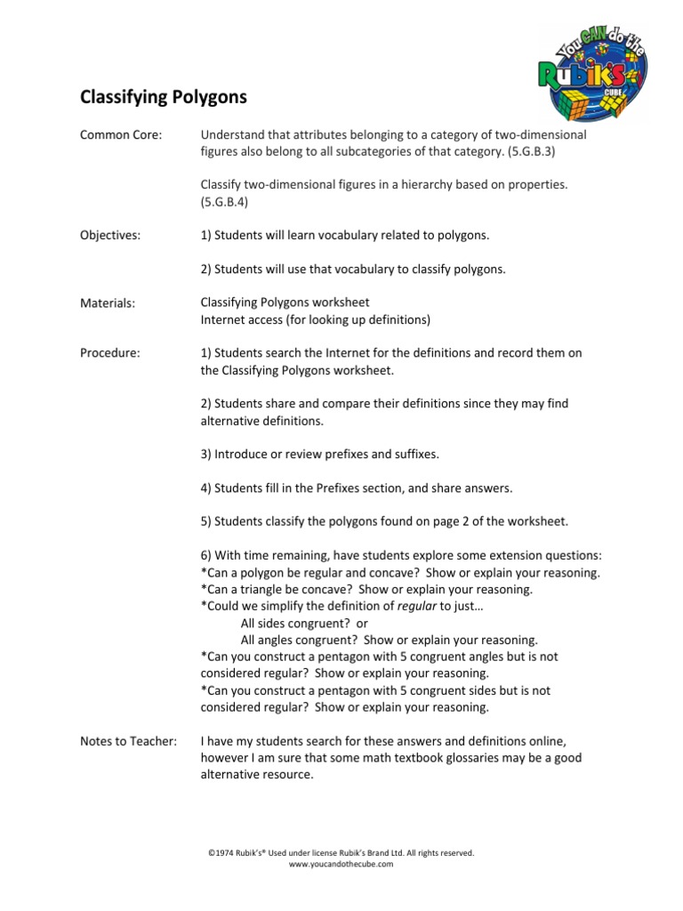 Classifying Polygons | PDF | Polygon | Shape