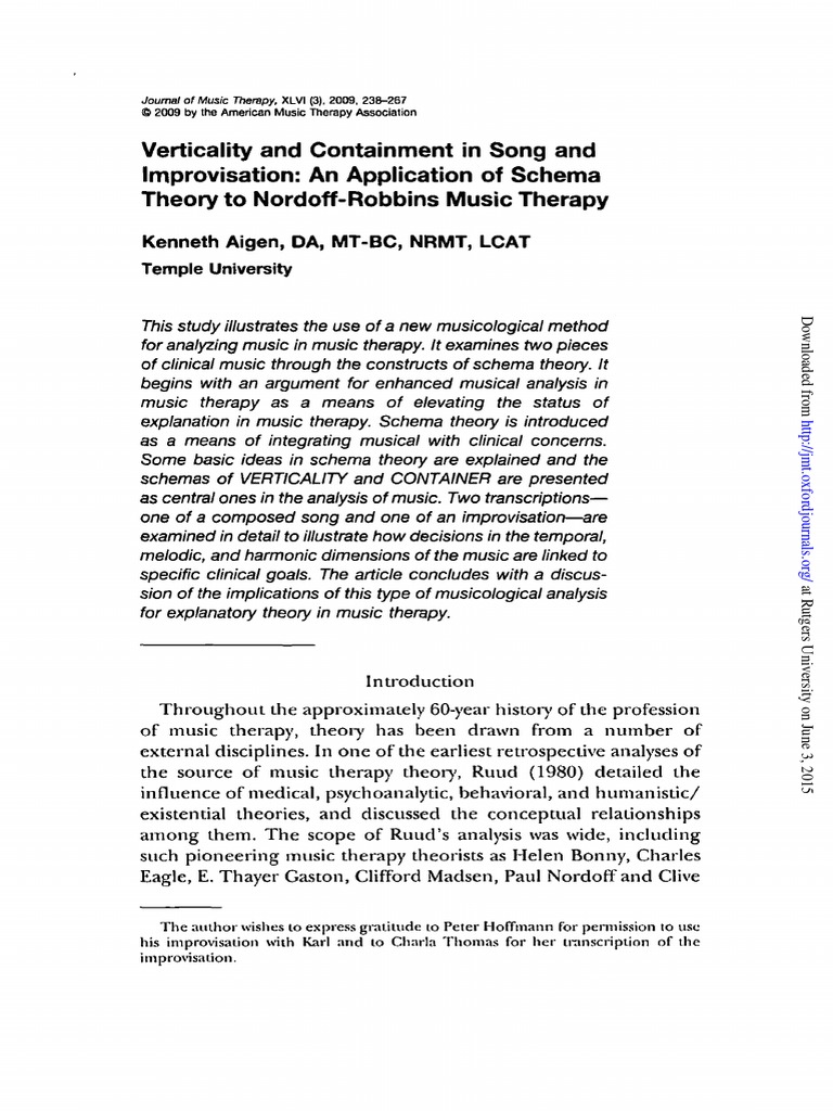 AIGEN Verticality and Containment in Song and Improvisation - An ...