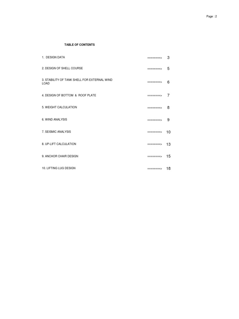 API 650 Tank Design Calculations | PDF | Screw | Wound