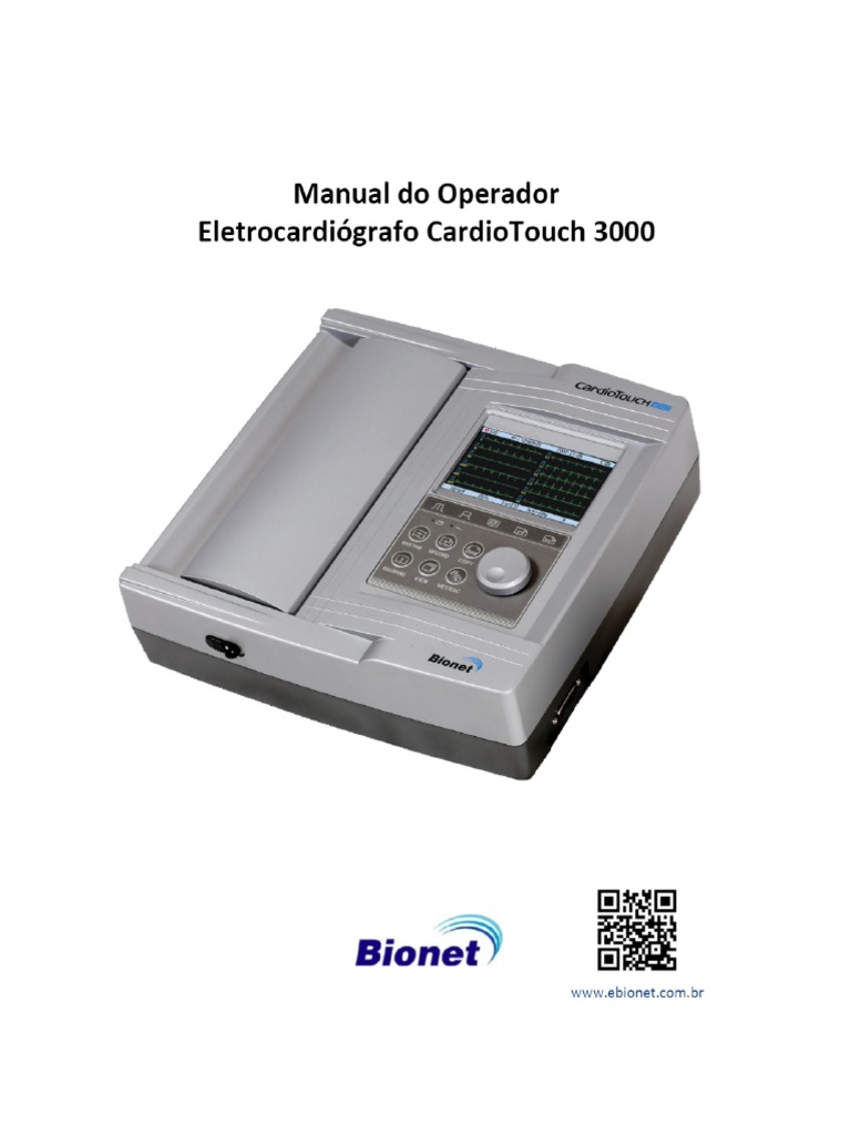 Manual Do Operador Eletrocardiógrafo CardioTouch PDF Download Grátis | PDF