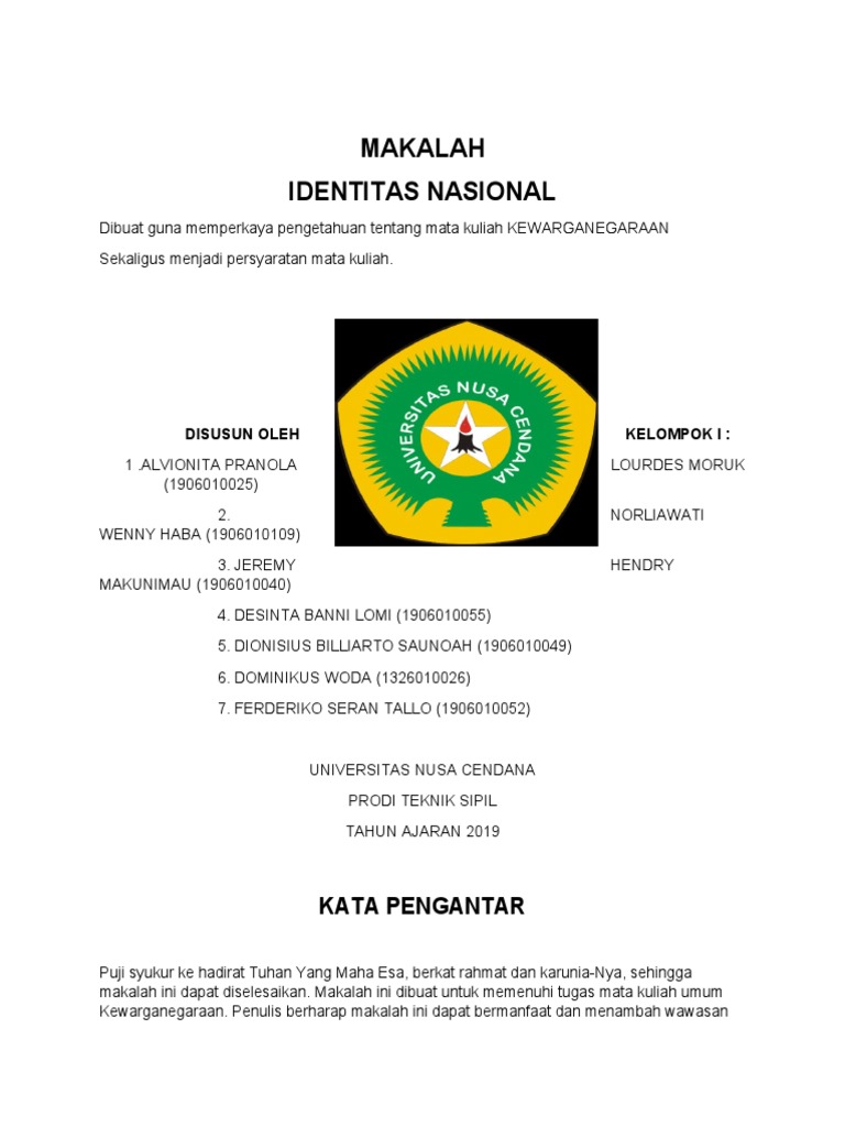 Makalah Identitas Nasional | PDF