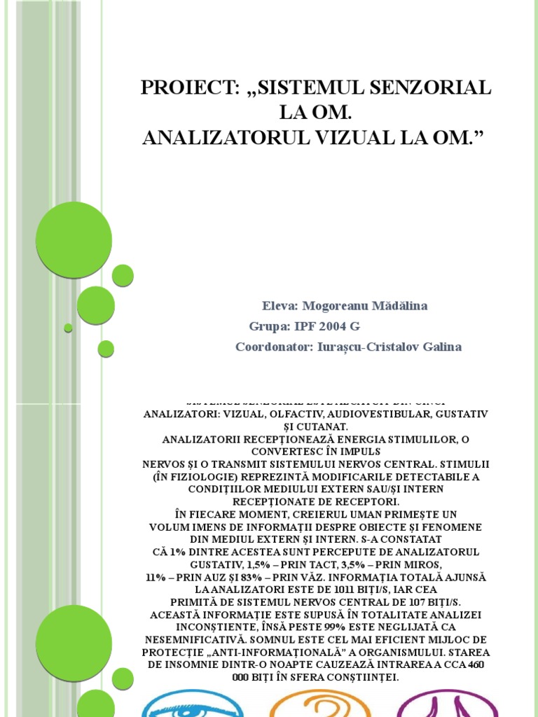 Sistemul Senzorial La Om | PDF