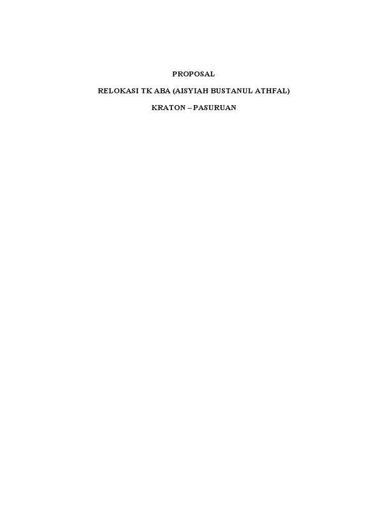 Proposal TK | PDF | Kesehatan Holistik | Sains & Matematika