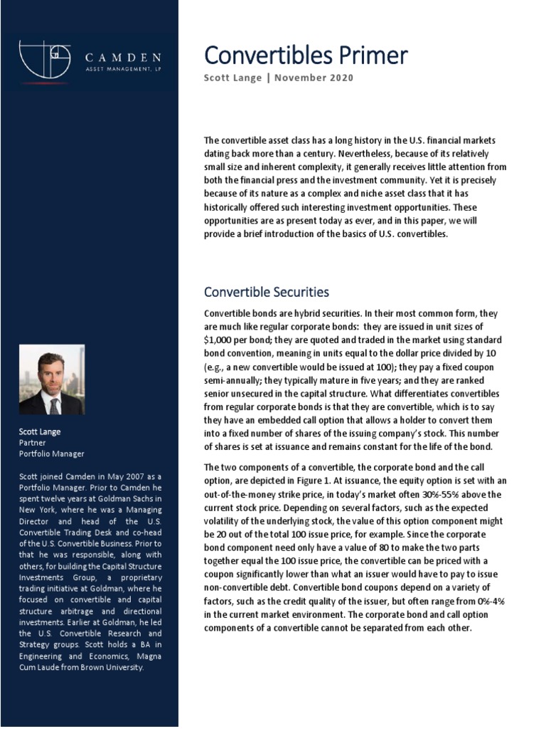 U.S. Convertible Securities Overview | PDF | Bonds (Finance) | Stocks