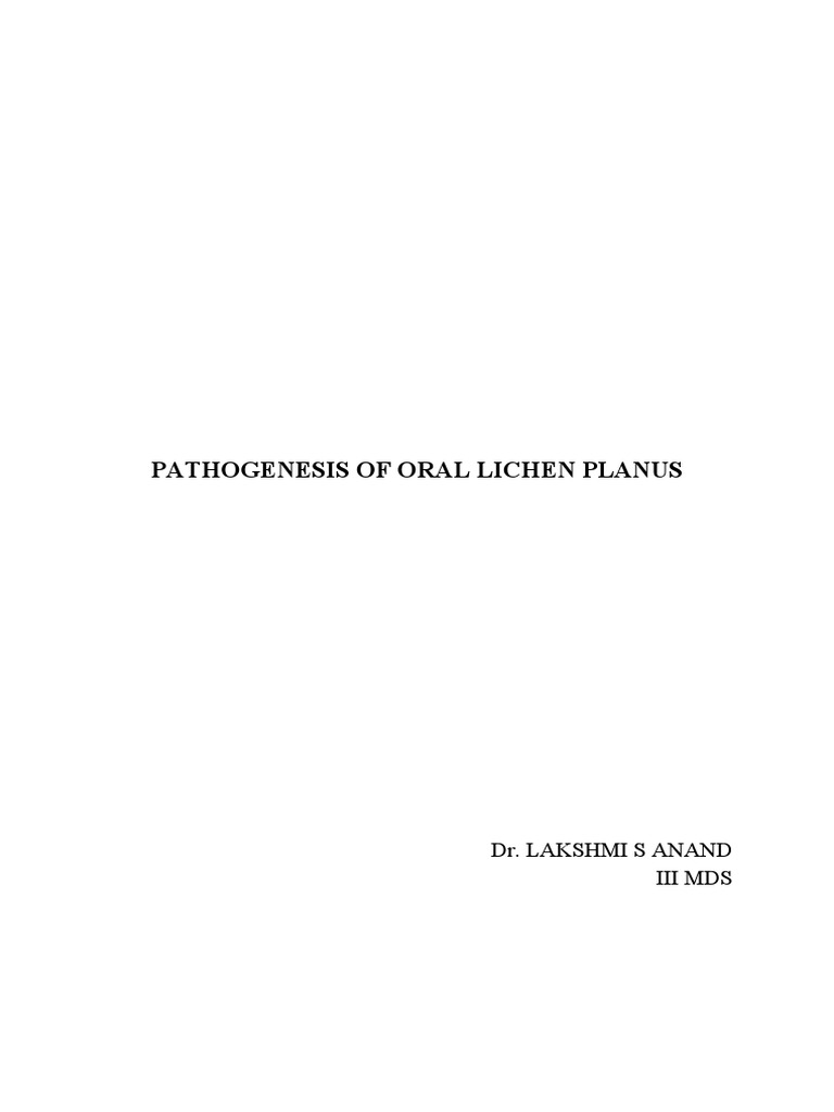 Pathogenesis of Olp | PDF | T Helper Cell | Cytotoxic T Cell