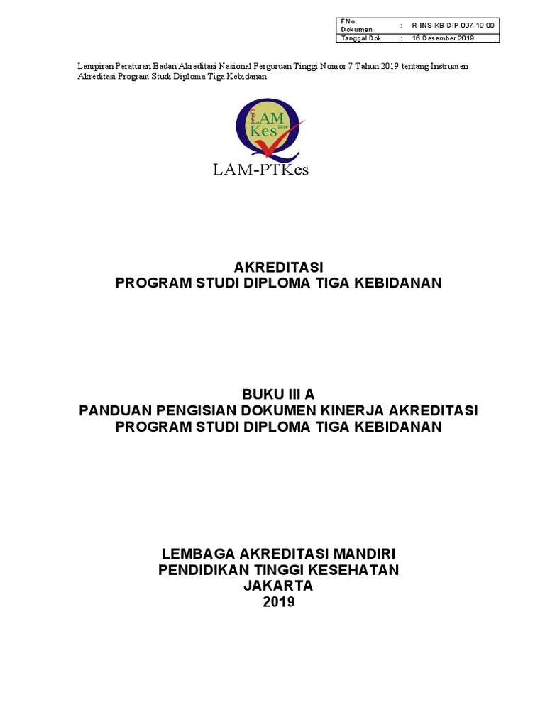 Buku 3A - Panduan Pengisian LKPS Kriteria 7 Dengan 5 Dosen Prodi D III | PDF | Karier ...