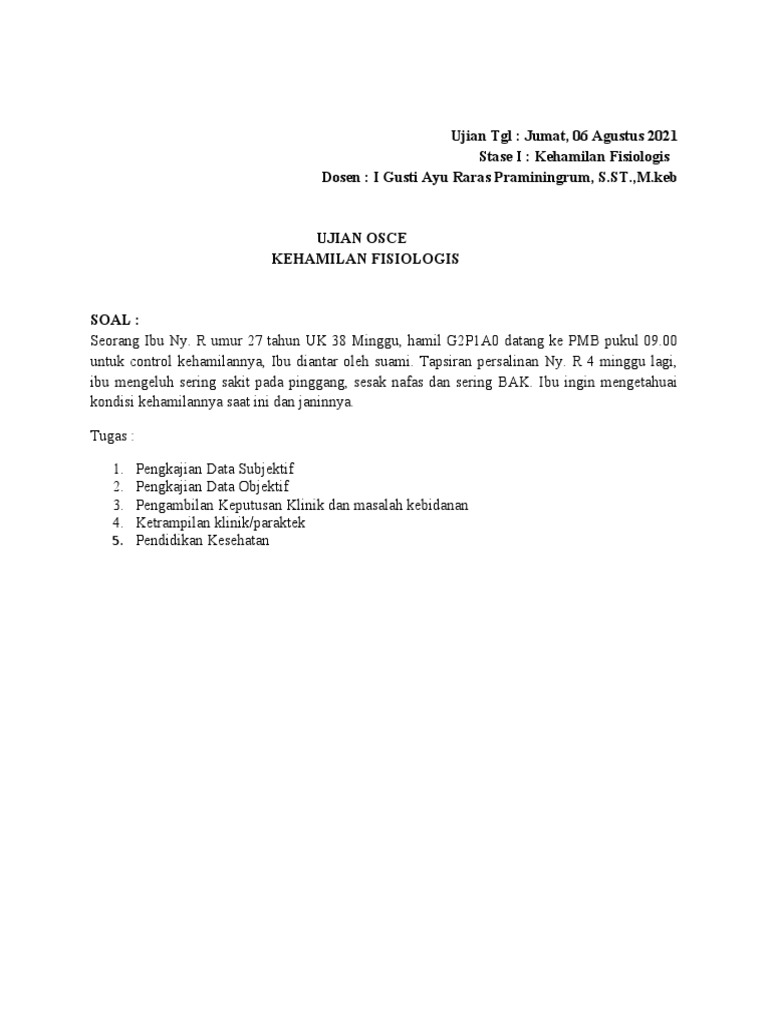 Soal Osce 2021 | PDF
