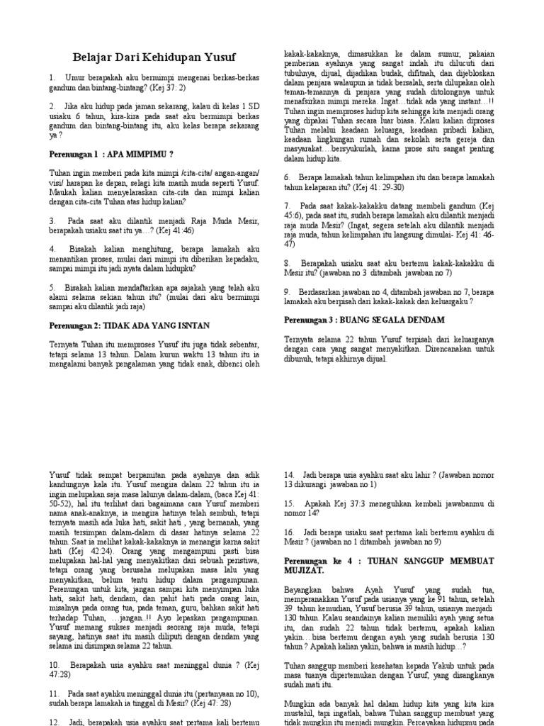 Bahan PA - Yusuf | PDF