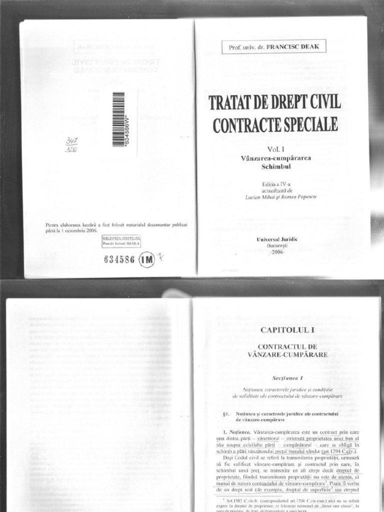 F Deak Vol 1 Contracte Speciale PDF Free | PDF