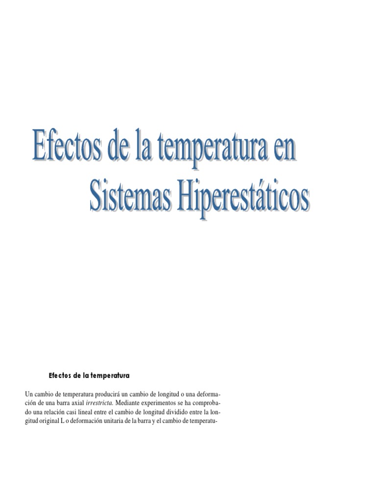 Tensiones Normales en Sistemas Hiperestáticos | PDF | Ecuaciones | Tornillo