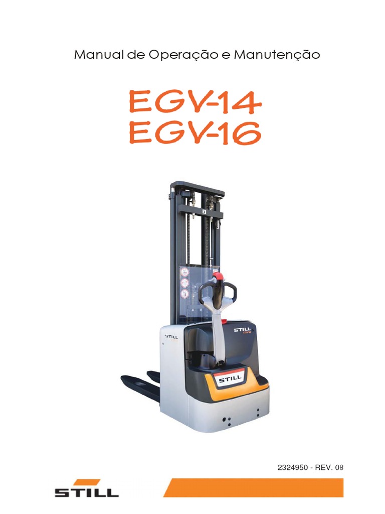 EGV 14 16 Manual PT | PDF | Freio | Empilhadeira