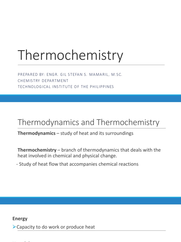 13 Thermochemistry | PDF | Heat | Water