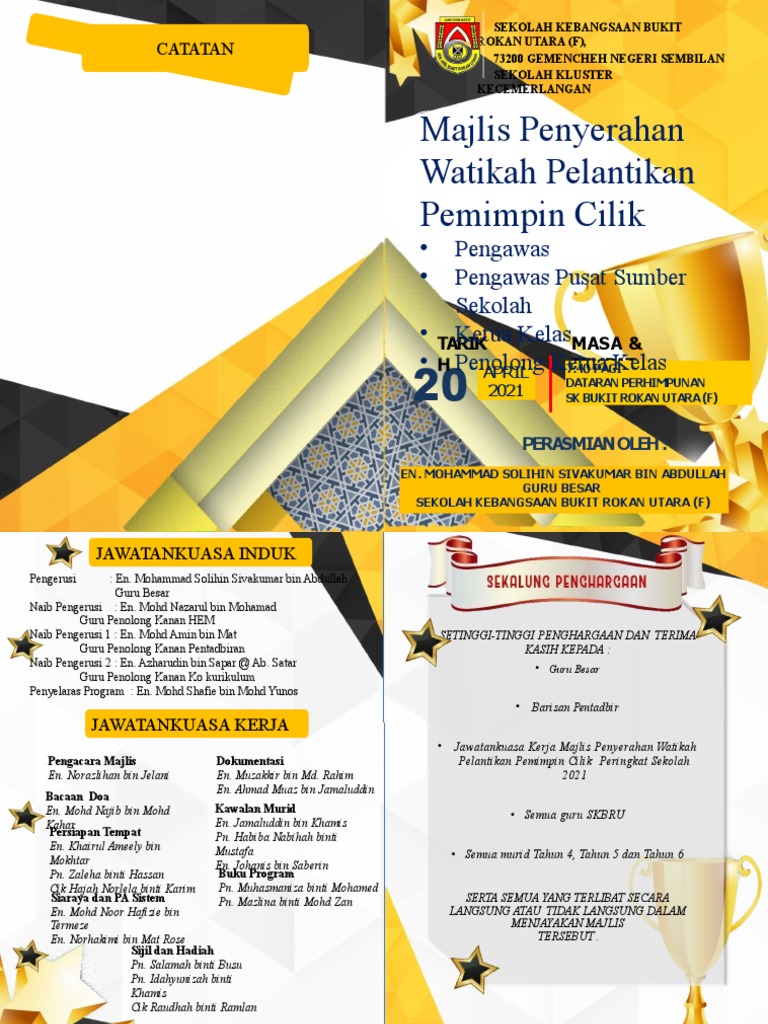 Pamplet Watikah Pelantikan | PDF