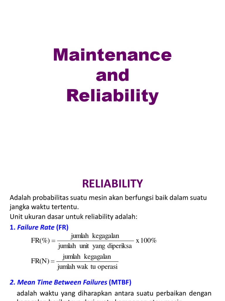 12 Maintenance & Reliability | PDF
