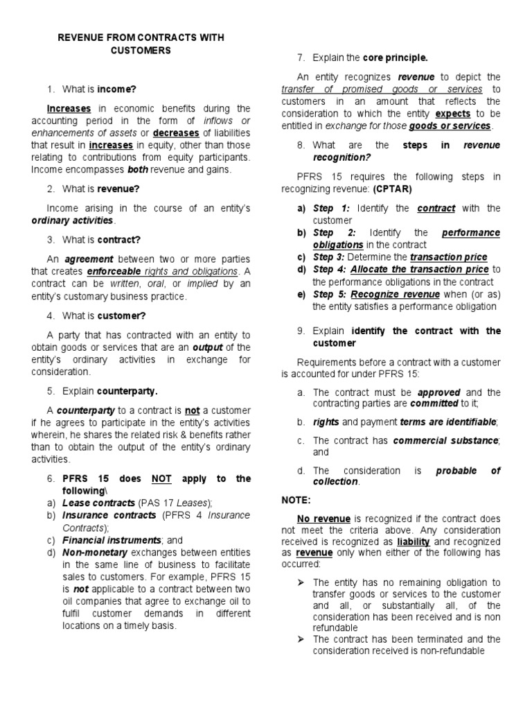 Revenue From Contracts With Customers | PDF | Prices | Revenue