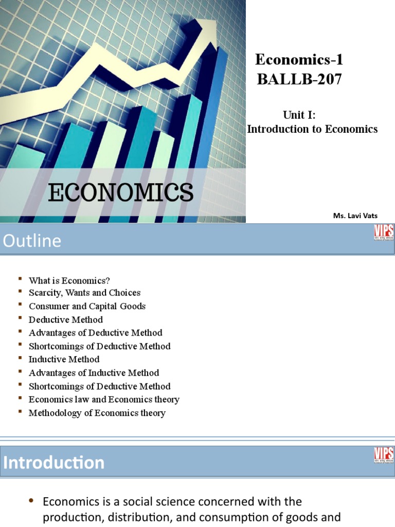 Economics-1 BALLB-207: Unit I: Introduction To Economics | PDF ...