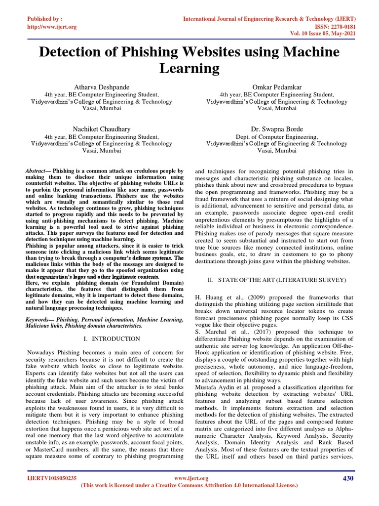 Phishing Detection via Machine Learning | PDF | Phishing | Domain Name