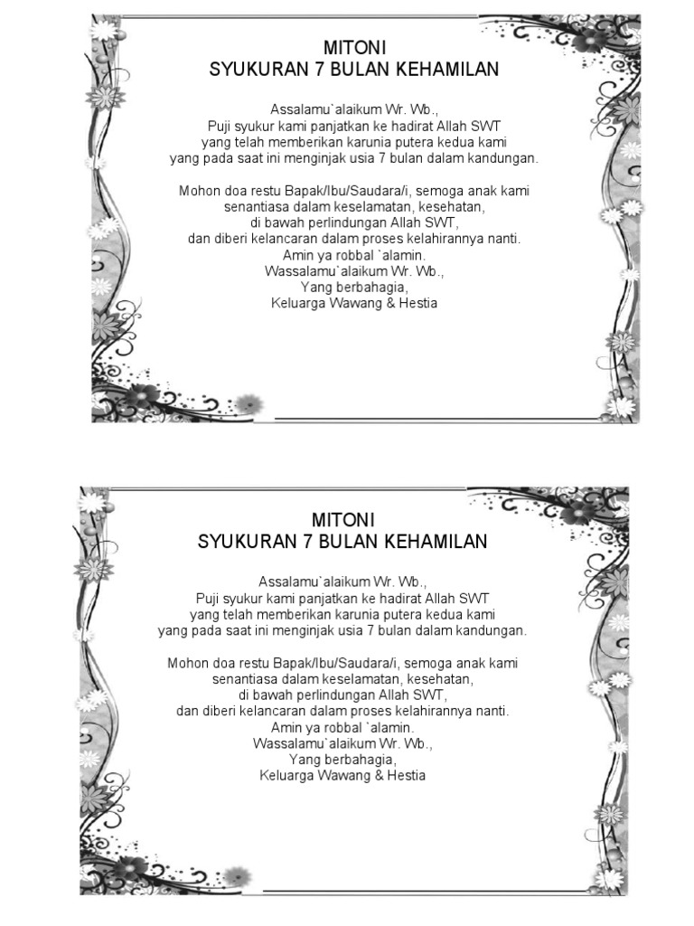 7 Bulan Wawang | PDF