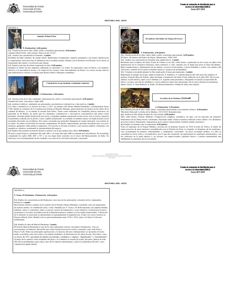 Historia Del Arte Examen Resuelto | PDF | Estética | Las artes