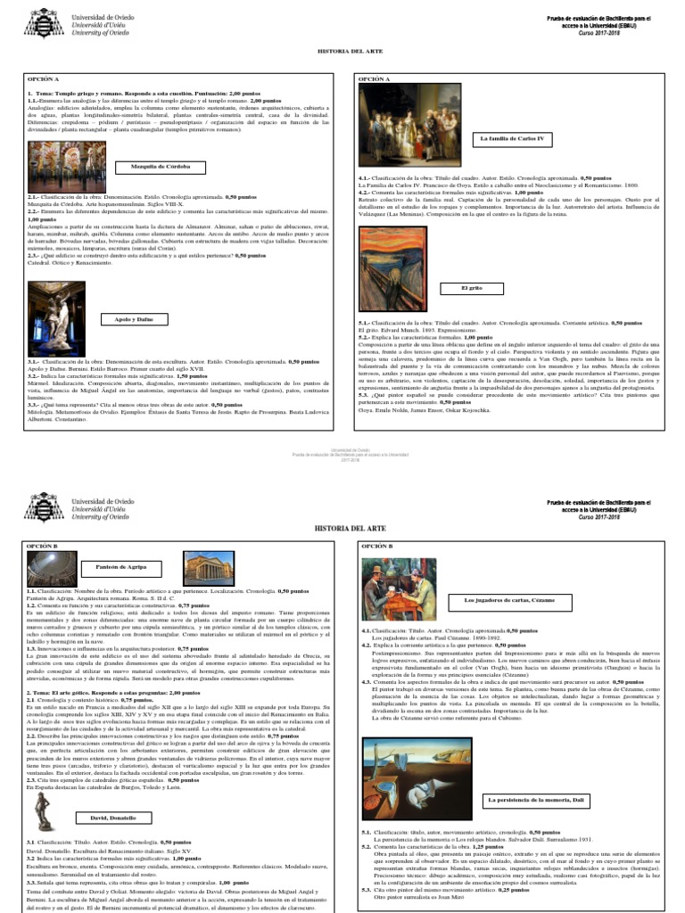 Historia Del Arte Examen Resuelto | PDF | Paul Cezanne | Escultura