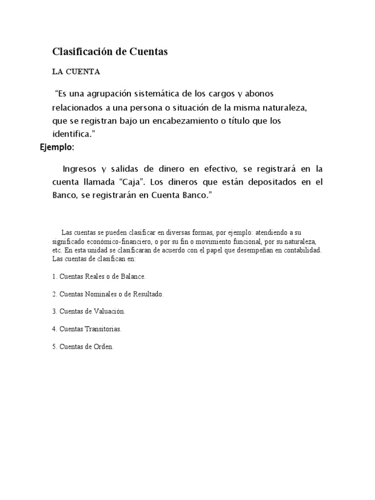 Ejemplo de Cuenta y Su Definicion | PDF | Negocios