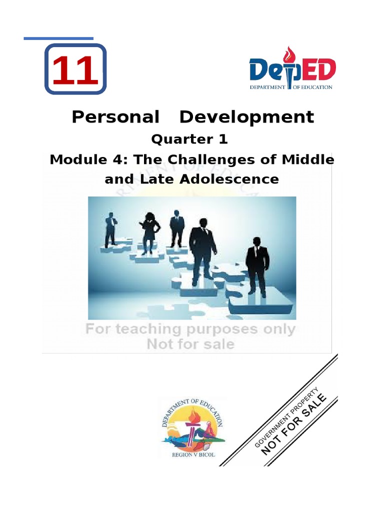 Personal Development Module 4 Q1 | PDF | Adolescence | Rubric (Academic)