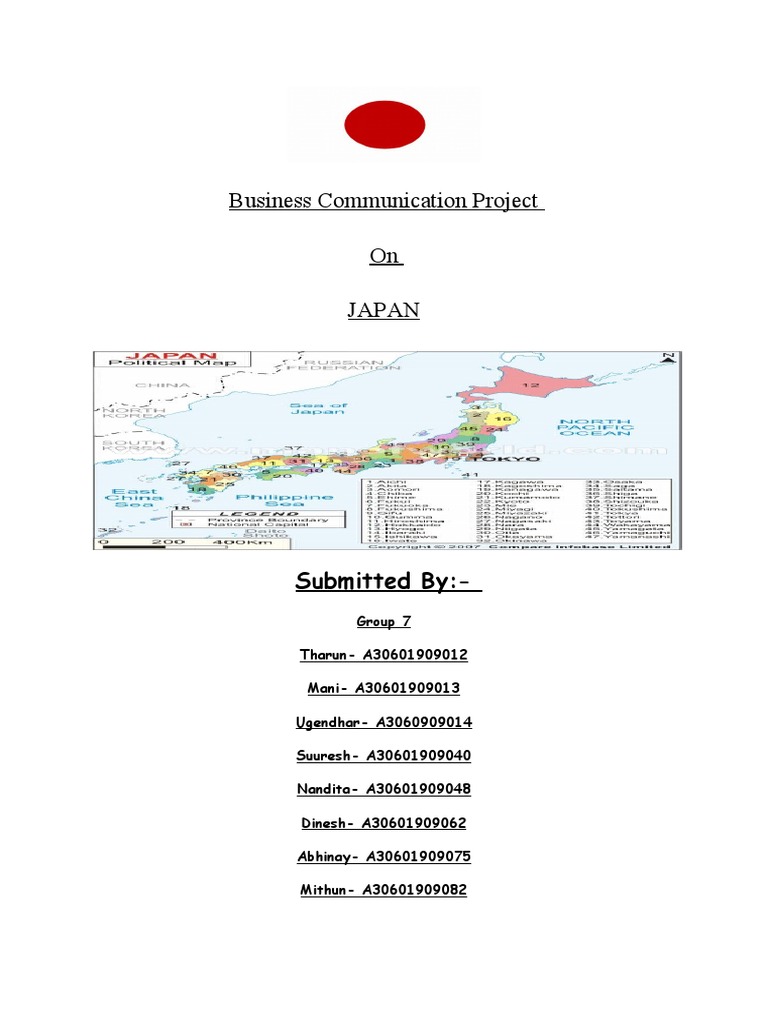Business Communication Project On Japan: Submitted By | PDF | Japanese ...