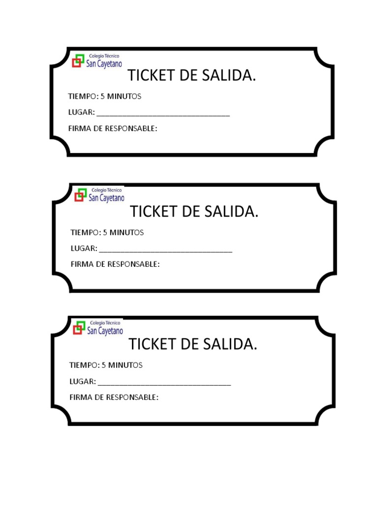 Ticket de Salida | PDF