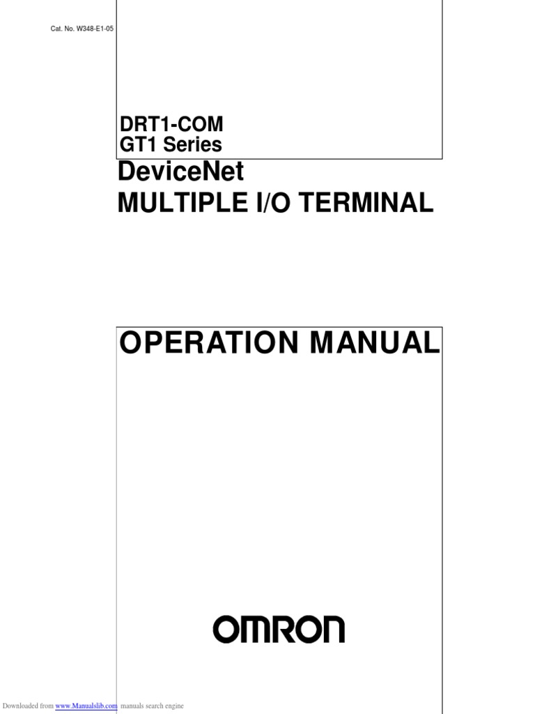 Operation Manual: Devicenet Multiple I/O Terminal | PDF | Power Supply | Input/Output