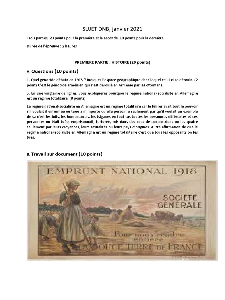 Sujet DNB | PDF