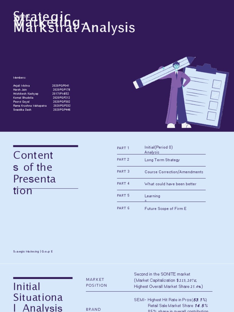 Markstrat Analysis - Strategic Marketing | PDF | Cognition | Strategic ...