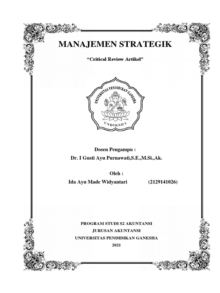 Critical Review - 2129141026 - Ida Ayu Made Widyantari | PDF