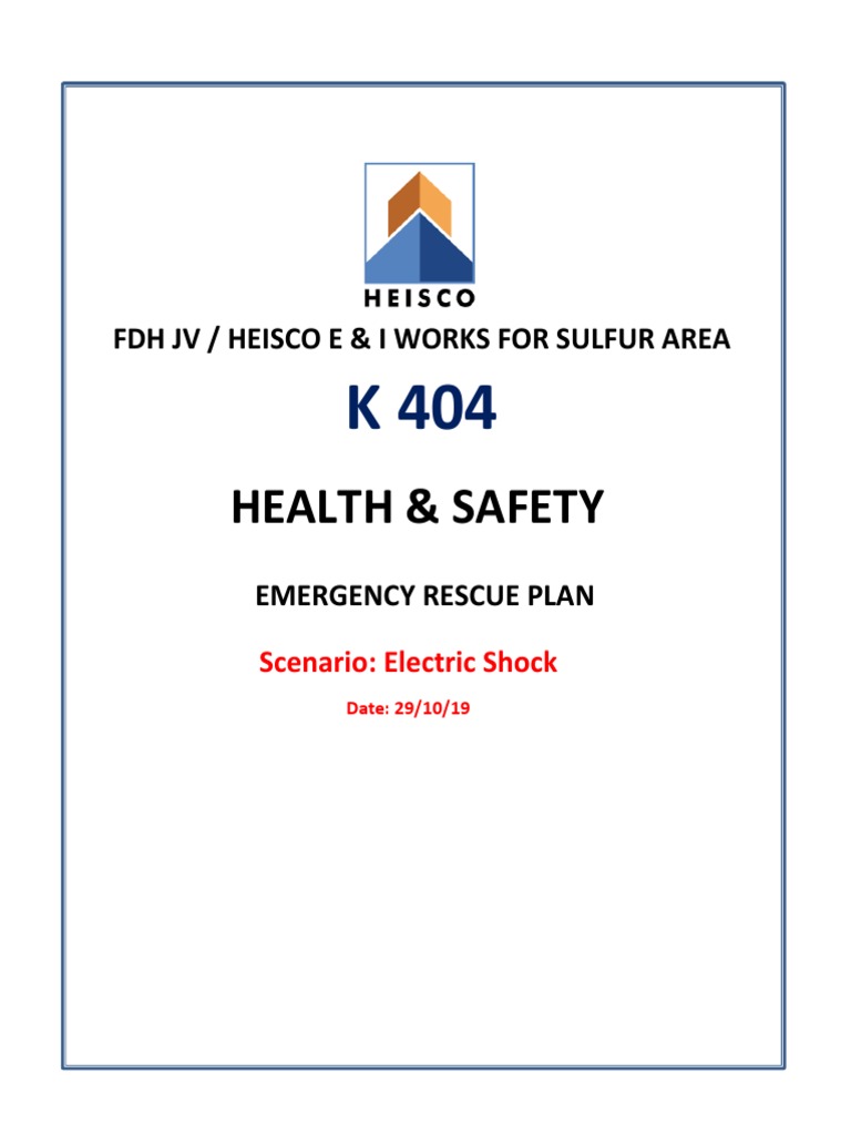 Emergency Rescue Plan For Electric Shock (29!10!19) | PDF | Emergency ...
