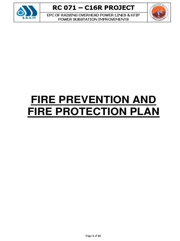 Fire Prevention and Protection Plan | PDF | Fires | Combustion