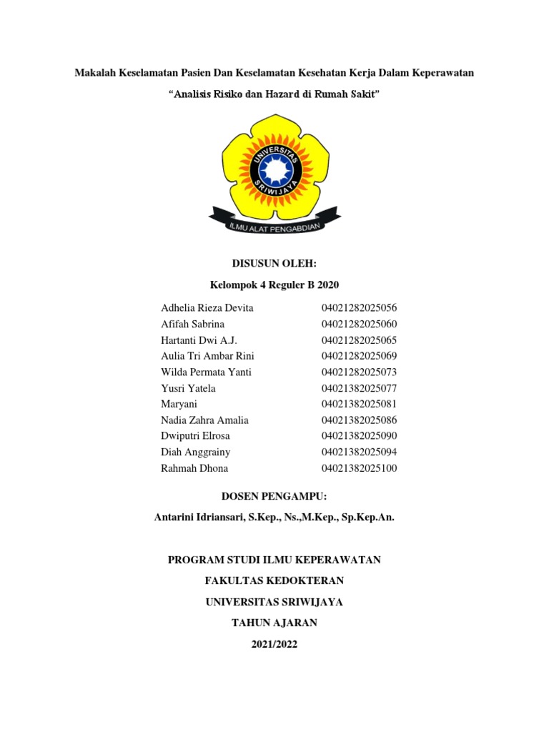 Makalah Kel 4 - Analisis Risiko Dan Hazard - K3 | PDF