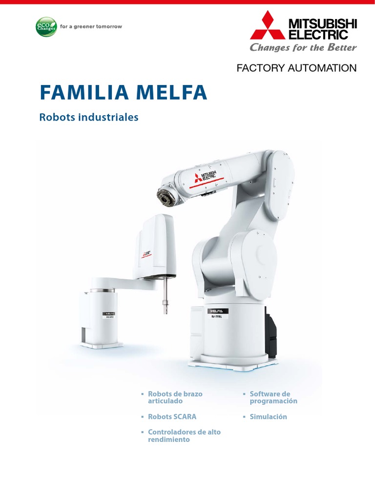 Familia Melfa: Robots Industriales | PDF | Robot | Robótica