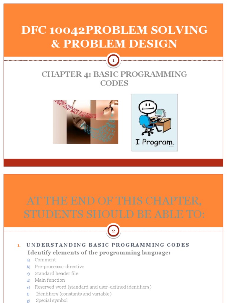 Notes Chapter 4 PSPD | PDF | Variable (Computer Science) | Reserved Word