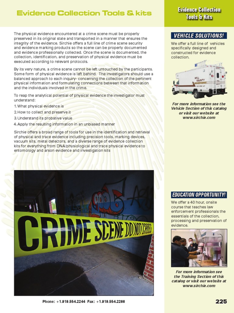08 Evidence Coll Tools & Kits | PDF | Vacuum Cleaner | Crime Scene