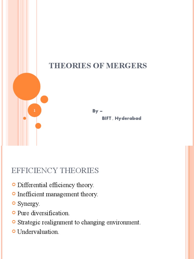 Mergers: Efficiency and Synergy Theories | PDF | Market (Economics ...