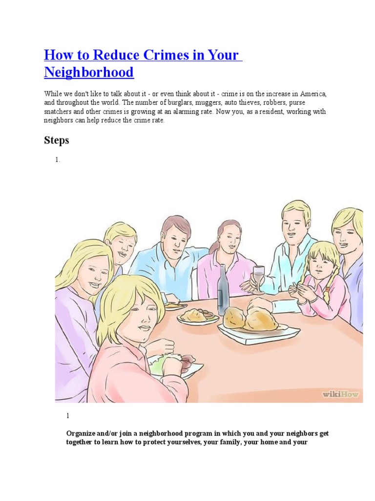 How To Reduce Crime in Your Neighborhood | PDF | Police | Burglary