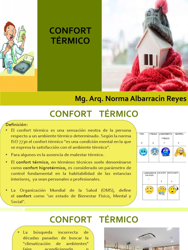 Definición y Parámetros del Confort Térmico | PDF | Temperatura | Calor