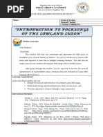 Lesson Plan | PDF | Folk Music | Lesson Plan